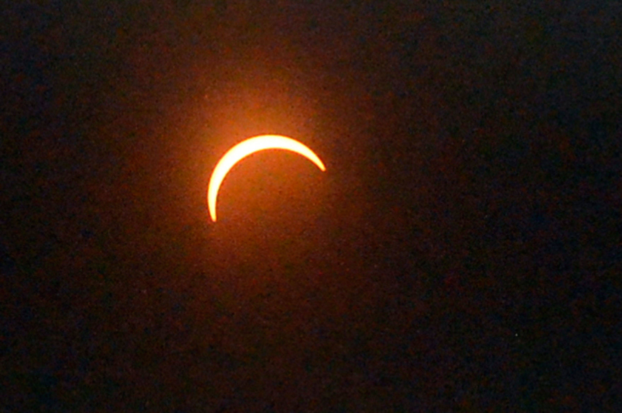 Viewed through cereal boxes or approved glasses, eclipse was a ...