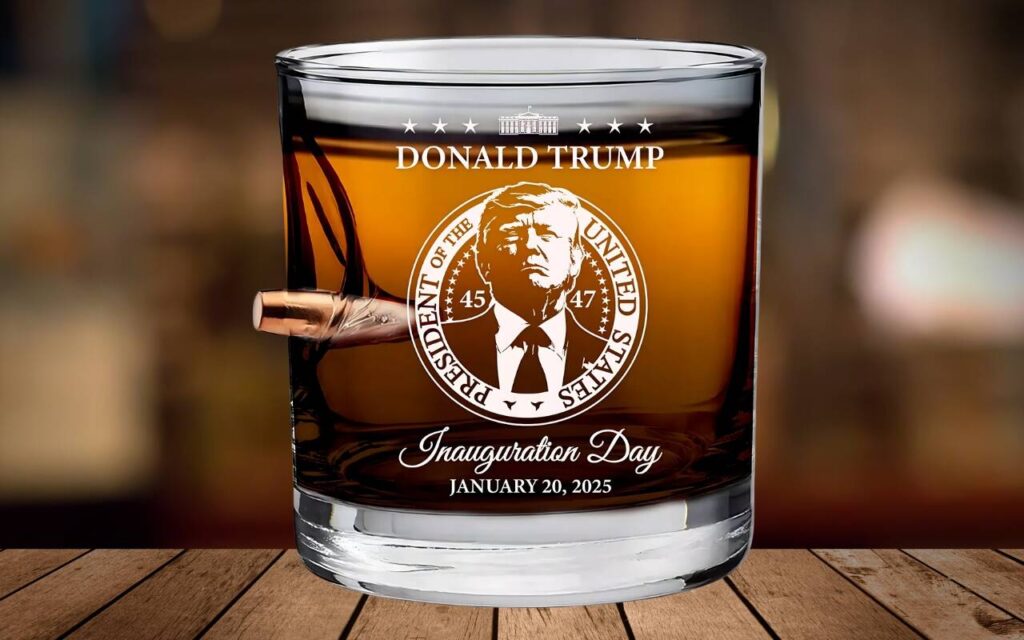 Bulletproof Trump Whiskey Glass: Celebrating American Pride in Style ...